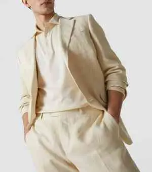LARDINI Cotton And Silk Polo Sweater - Beige