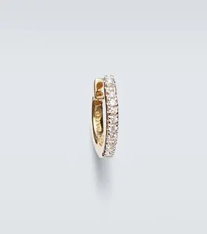Mateo 14kt Single Hoop Earring With Diamonds - Gold