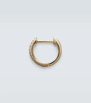 Mateo 14kt Single Hoop Earring With Diamonds