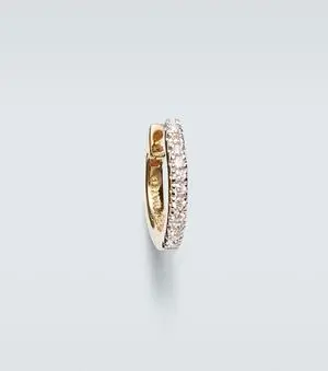 Mateo 14kt Single Hoop Earring With Diamonds - Gold