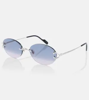 Cartier Classic C De Oval Sunglasses - Blue