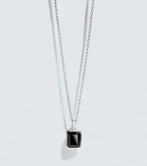 Mateo Sterling Pendant Necklace With Onyx