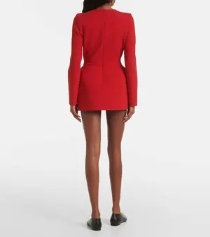 Magda Butrym Floral-applique Wool-blend Minidress