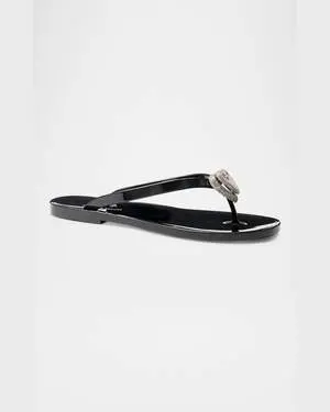 Mach & Mach Double Heart Rubber Thong Sandals