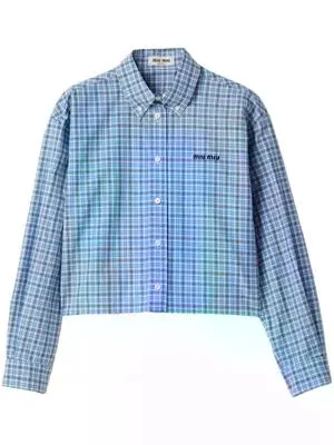 Miu Miu Checked Poplin Shirt
