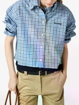 Miu Miu Checked Poplin Shirt