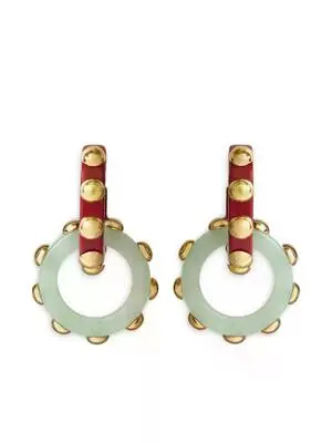 La DoubleJ Double Hoop Earrings - Gold
