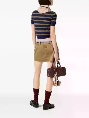 Miu Miu Striped Polo Top