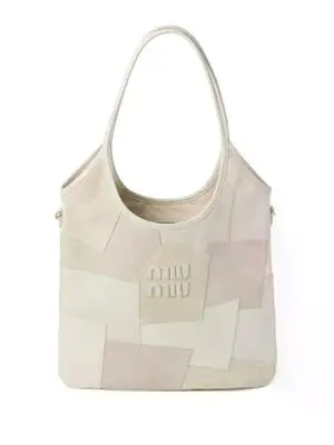 Miu Miu Ivy Leather Patchwork Bag - White