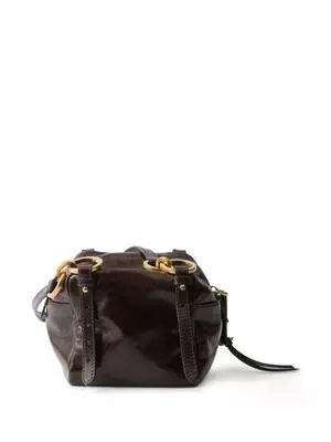 Prada Mini Leather Tote Bag - Brown