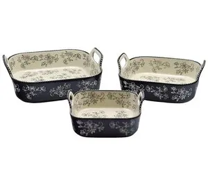 TEMP-TATIONS Floral Lace 3-piece Serving Set - One-color