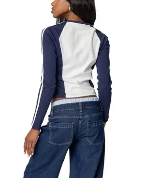 EDIKTED Brooklyn Raglan Long Sleeve T-shirt