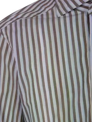 BARBA NAPOLI Striped Shirt - Brown