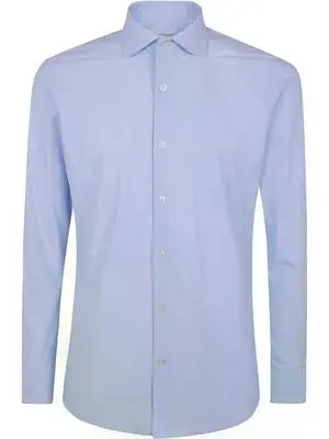 TINTORIA MATTEI 954 Spread-collar Shirt - Blue