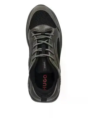 Hugo Mesh-panelled Sneakers - Green