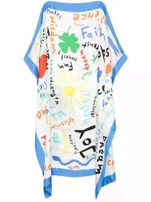 Rianna + Nina Printed Maxi Dress - White