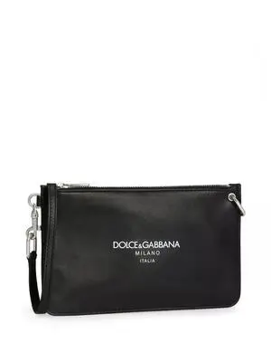 Dolce & Gabbana Logo-lettering Clutch - Black