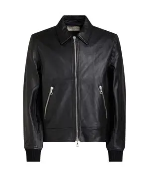 Officine Générale Officine Générale Layvin Leather Jacket - Black