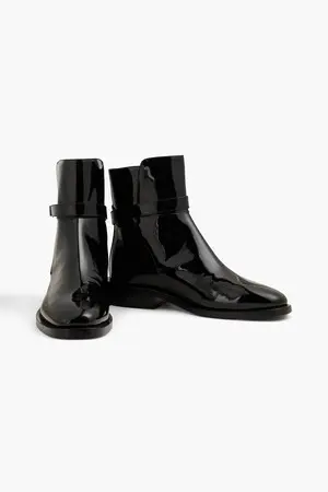 TOTEME Buckled Patent-leather Ankle Boots