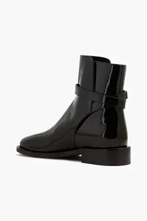 TOTEME Buckled Patent-leather Ankle Boots