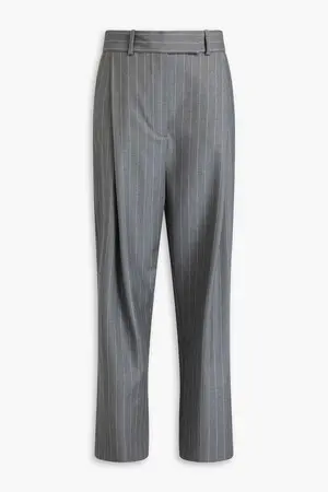TOTEME Cropped Pinstriped Wool-twill Pants