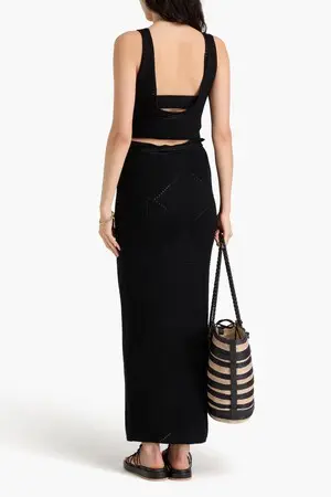 TOTEME Ribbed Wool And Silk-blend Maxi Skirt