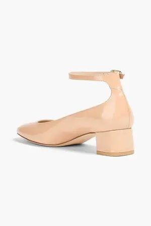 STUART WEITZMAN Jane Patent-leather Pumps - Sand