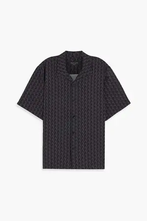 Rag & Bone Avery Printed Crepe Shirt - Black
