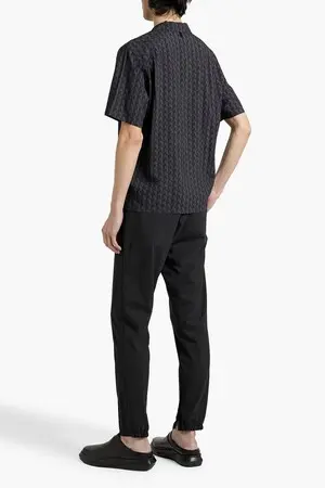 Rag & Bone Avery Printed Crepe Shirt - Black