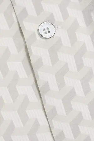 Rag & Bone Avery Printed Crepe Shirt - Light Gray