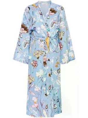 Dorothee Schumacher Floral Long Coat - Blue