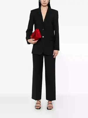 Theory High-waisted Straight Leg Trousers - Black