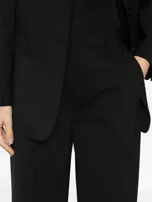 Theory High-waisted Straight Leg Trousers - Black