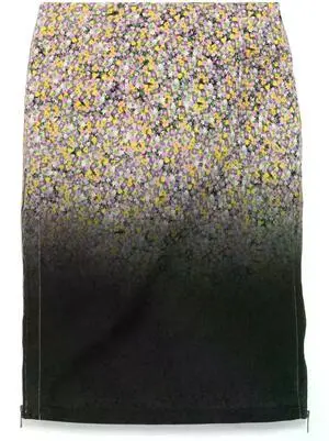 N°21 Floral-print Skirt - Black