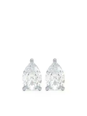 LOEV 18kt Recycled White Gold Diamond Stud Earrings - Silver
