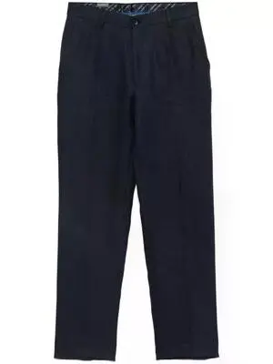 Etro Linen Tapered-leg Trousers