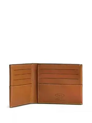 TOD'S Bi-fold Leather Wallet - Brown