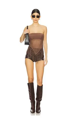 MORE TO COME Shion Top - Brown