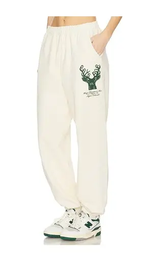 RAY'S Deer Graphic Sweatpants