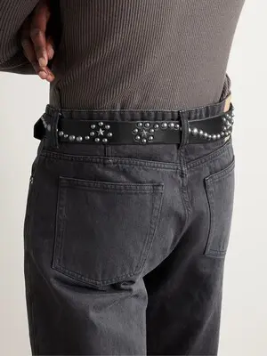 Our Legacy Star Fall Studded Leather Belt