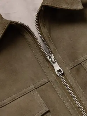 Mr P. Suede Safari Jacket - Green