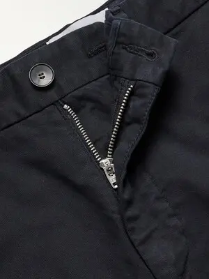 Mr P. Slim-fit Cotton-twill Chinos - Black