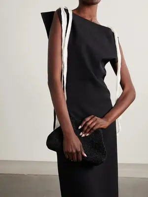 THE ROW Mira Faux Raffia Clutch