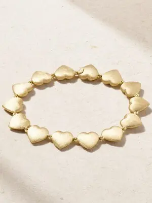 MARIE LICHTENBERG Heart Small 18-karat Link Bracelet - Gold