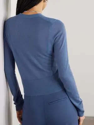 JOSEPH Cashmere Fine Knit Cardigan - Blue