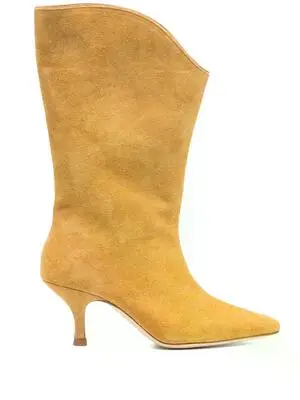 REJINA PYO Curved Leather Boots