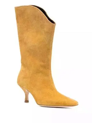 REJINA PYO Curved Leather Boots
