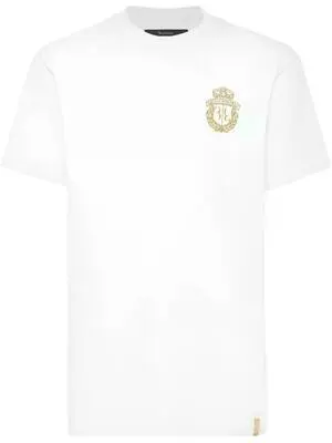 BILLIONAIRE Embroidered Crest T-shirt - White