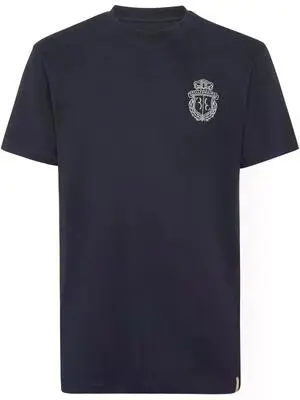 BILLIONAIRE Embroidered Crest T-shirt - Blue