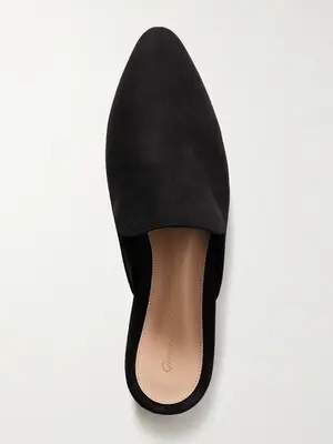 GIANVITO ROSSI Raja Suede Slippers - Black